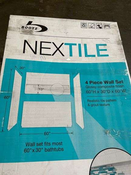 Nextile 4 Piece Wall Set 60 x 30 x 60 - Sierra Auction Management Inc