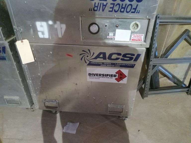 (2 Qty) ACS Force Air 2000 EC Air Scrubber, (2 Qty) Air Filters ...