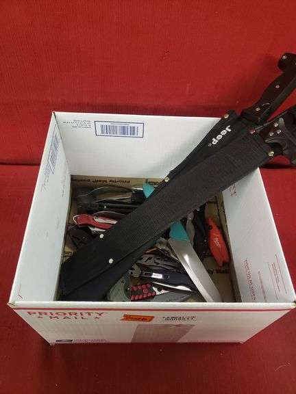 Box With Assorted Knifes, Machetes And Swords - Sierra Auction ...