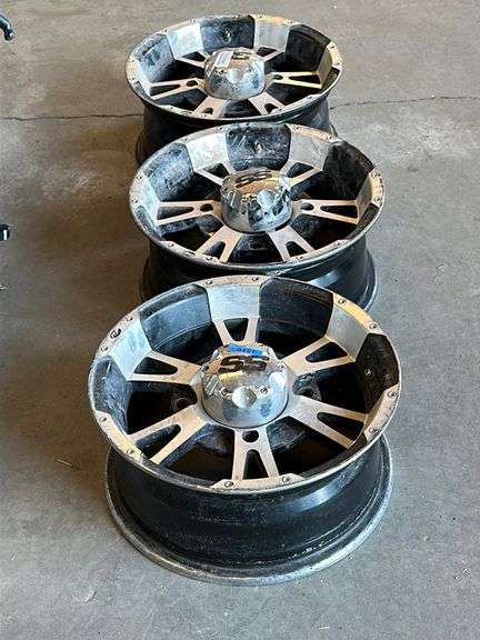 (3 Qty) 14” ITP SS Rims (black and gray) - Sierra Auction Management Inc