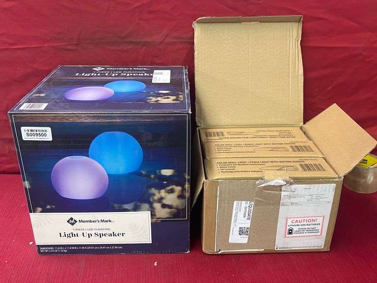 2PCS Members Mark Light Up Speaker And Solar Wall Lights - Sierra ...
