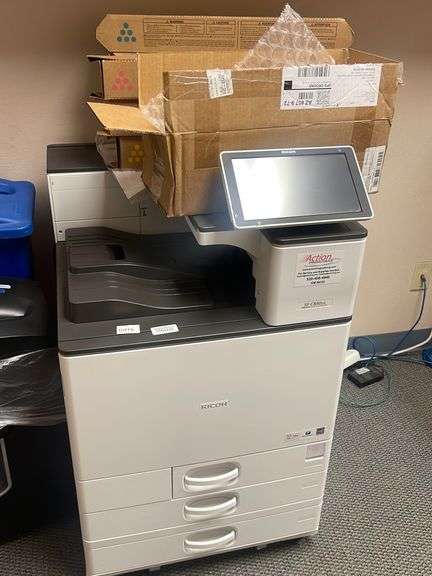 (1 Qty) Ricoh Multifunction Printer Model: SP C840dn (7 Qty) Boxes of ...