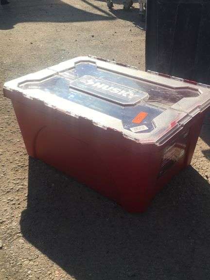 Husky 18 Gallon Professional-Duty Flip Top Container - Sierra Auction ...