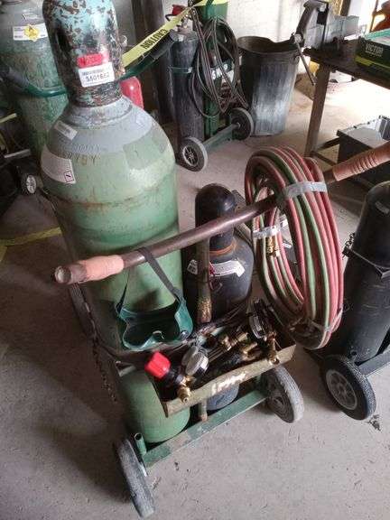 (1 Qty) Radnor Cylinder Dolly, (1 Qty) Cylinder of Compressed Oxygen ...