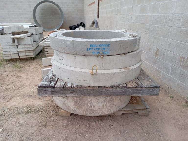 (4 Qty) 4ft Concrete Risers - Sierra Auction Management Inc