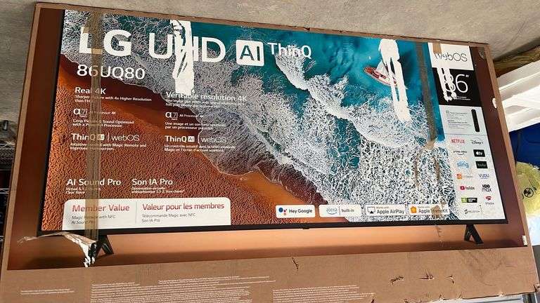 LG UHD 86in Al Thinq 86UQ80 TV (DAMAGED SCREEN) - Sierra Auction ...