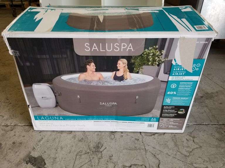 Saluspa Laguna Portable Inflateable Spa w/ Air Jet System 71"x26 ...