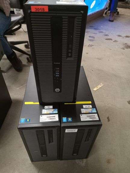 (3 Qty) HP ProDesk 600 G1 Towers - Sierra Auction Management Inc