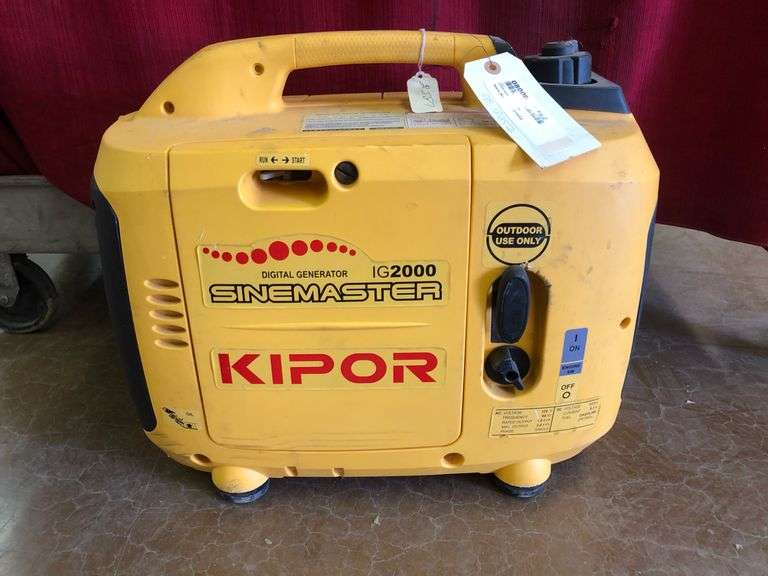 Kipor Sinemaster IG2000 Digital Generator - Sierra Auction Management Inc