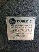 Roberts 771X Solid State Reel To Reel Tape Deck - Sierra Auction ...