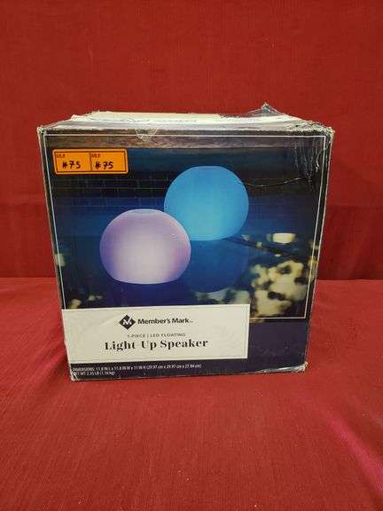 Member's Mark LED Floating Light-Up Speaker - Sierra Auction Management Inc