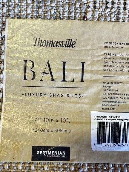 THOMASVILLE BALI LUXURY SHAG RUGS 7’10”x10’ Area Rug - Sierra Auction ...