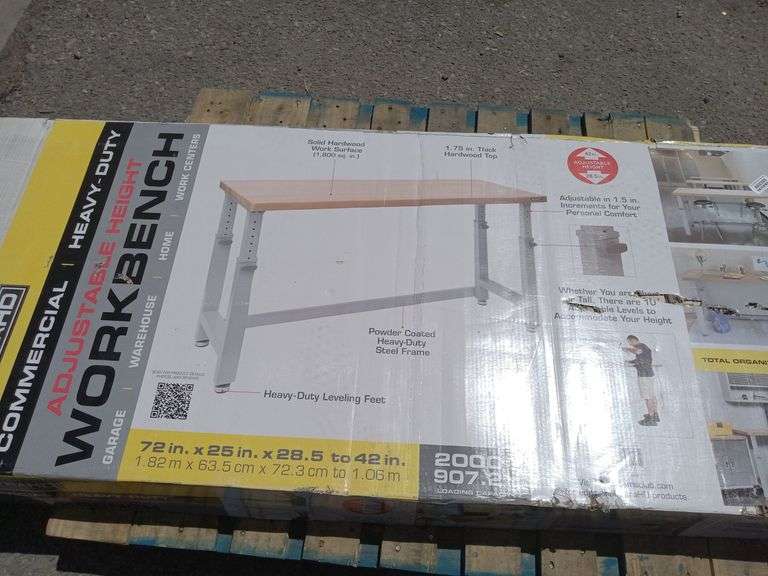 Seville Classics Ultra HD Heavy Duty Adjustable Work Bench - Sierra ...