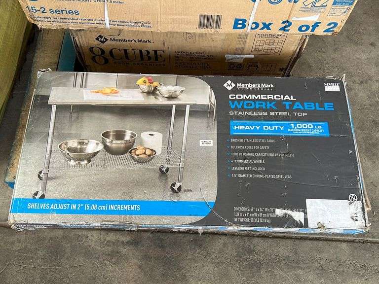 Members Mark Work Table - Sierra Auction Management Inc