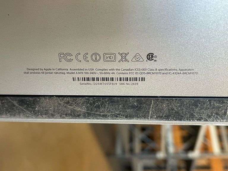 Apple iMac 27in Model : A1419 with keyboard Model : A1243 - Sierra ...