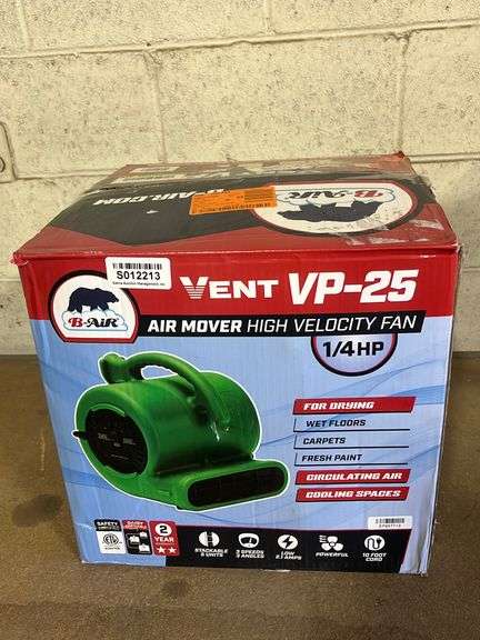B-Air Vent VP-25 Air Mower High Velocity Fan - Sierra Auction ...