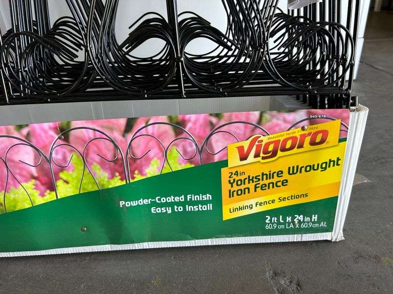 Vigoro 24" Iron Fence Box of Qty 15 - Sierra Auction Management Inc