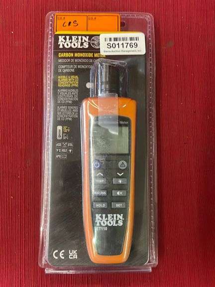 Klein Tools Carbon Monoxide Meter Et110 - Sierra Auction Management Inc