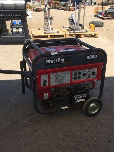 Power Pro 9000 Generator - Sierra Auction Management Inc