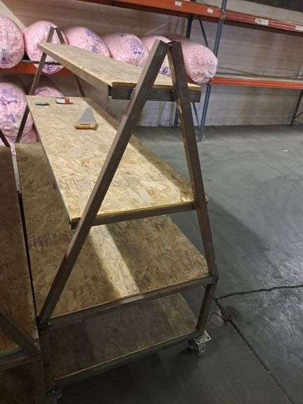 Rolling A-Frame 4-tier Production Cart - Sierra Auction Management Inc