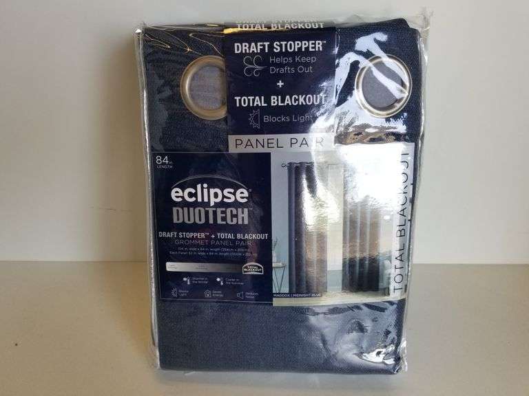 Eclipse Duotech Blackout Grommet Curtains (2 Panels) Midnight Blue ...