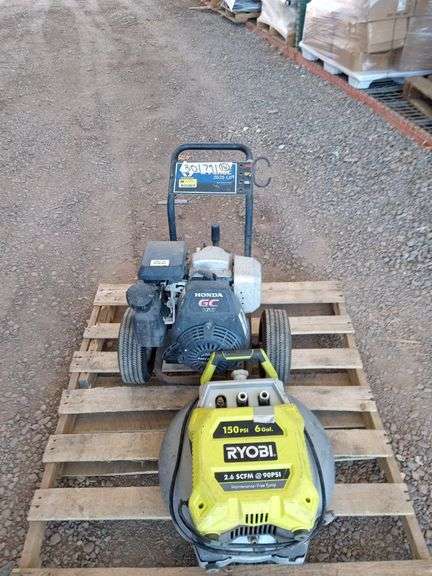 Ryobi 6 Gallon Air Compressor and Honda Pressure Washer - Sierra ...