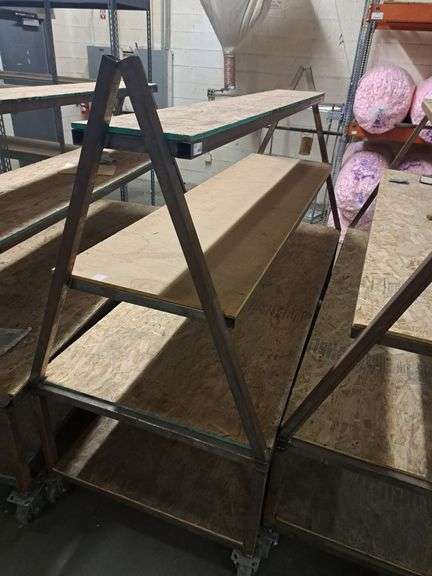 Rolling A-Frame 4-tier Production Cart - Sierra Auction Management Inc