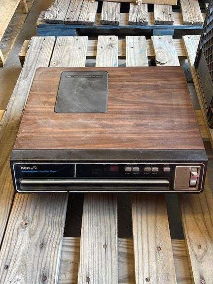 (1 Qty) RCA Video Disc Player (2 Qty) Crates of RCA Movie Disks ...