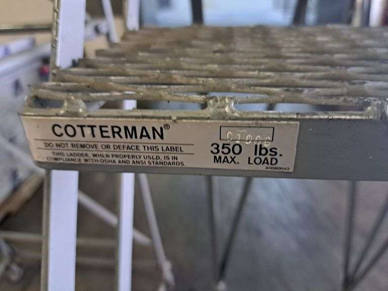 Cotterman 6' Metal Warehouse Ladder - Sierra Auction Management Inc