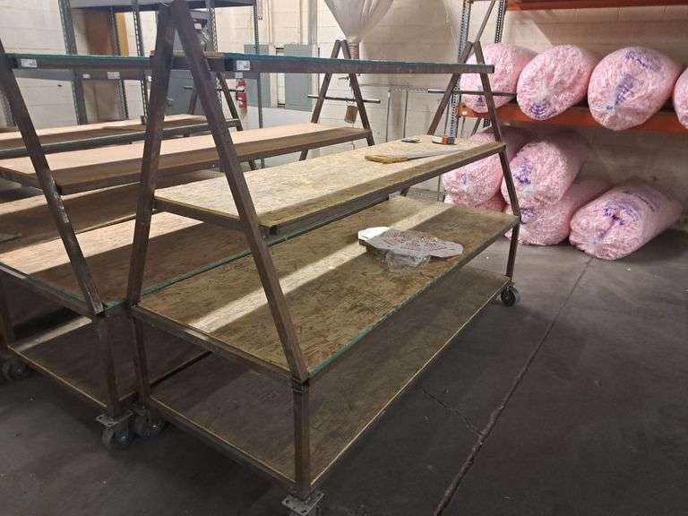 Rolling A-Frame 4-tier Production Cart - Sierra Auction Management Inc