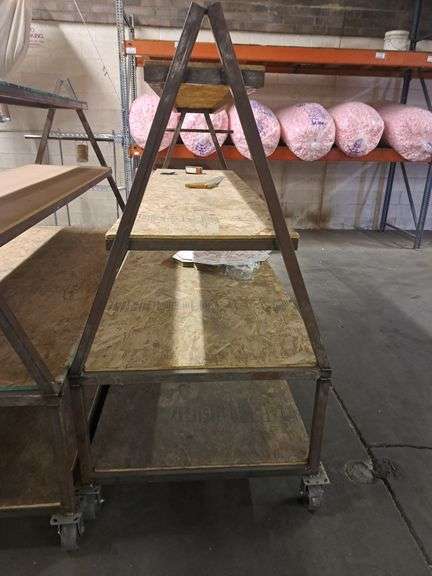 Rolling A-Frame 4-tier Production Cart - Sierra Auction Management Inc
