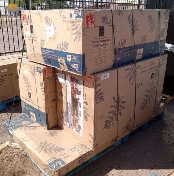 Member's Mark Halstead Collection 7 Piece Dining Set With Fire Table ...