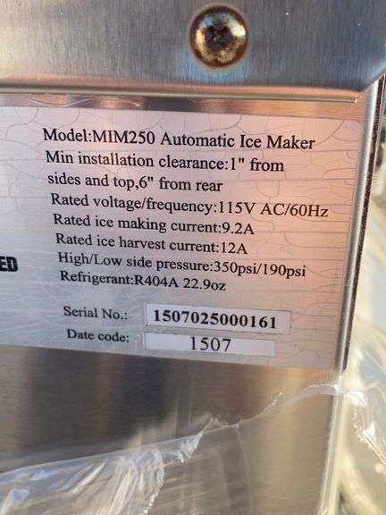 (P) Maxx SS Ice Machine(MIM250), Free Standing Metal Trash Cans ...