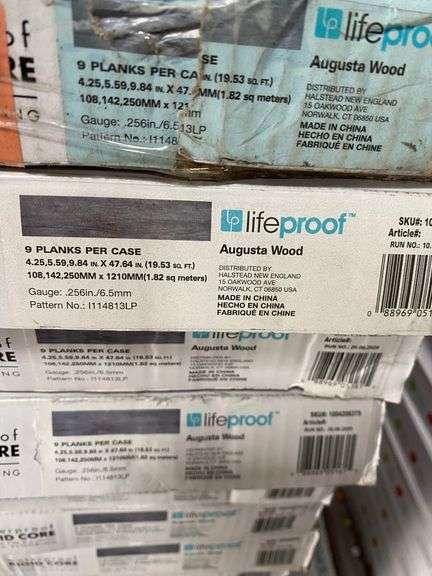 (22) Boxes LifeProof LVP Augusta Wood 19.53 sq ft/box (# 1004206375 ...