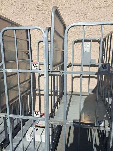 (2) Aluminum Rolling Postal Racks - Sierra Auction Management Inc