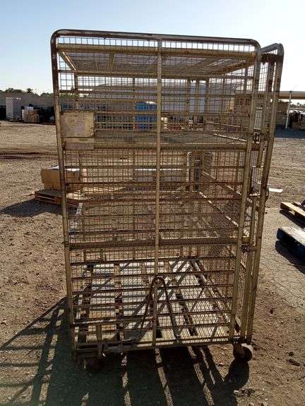 Metal Multi Rack Rollable Storage Cage - Sierra Auction Management Inc