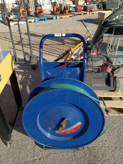 Uline Heavy Duty Starpping Cart With Tool And Full Spool Of HD Nylon ...