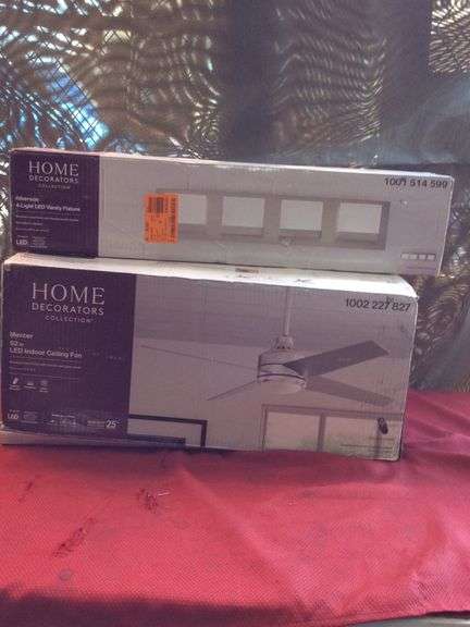 2PC 4-Light LED Vanity Fixture, 52 in LED Indoor Ceiling Fan - Sierra ...