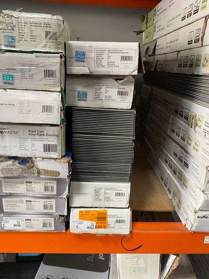 (7) TrafficMaster Aiden Platinum 6 Mil X 6.3 in. W X 36 In. L Click ...