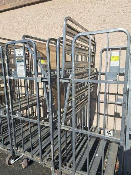 (2) Aluminum Rolling Postal Racks - Sierra Auction Management Inc