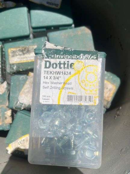 Bucket of (2) Spools of Thermostat Wire and Large Group of Dottie Self ...