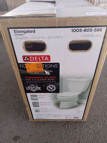 Delta Elongated Dual Flush - Sierra Auction Management Inc