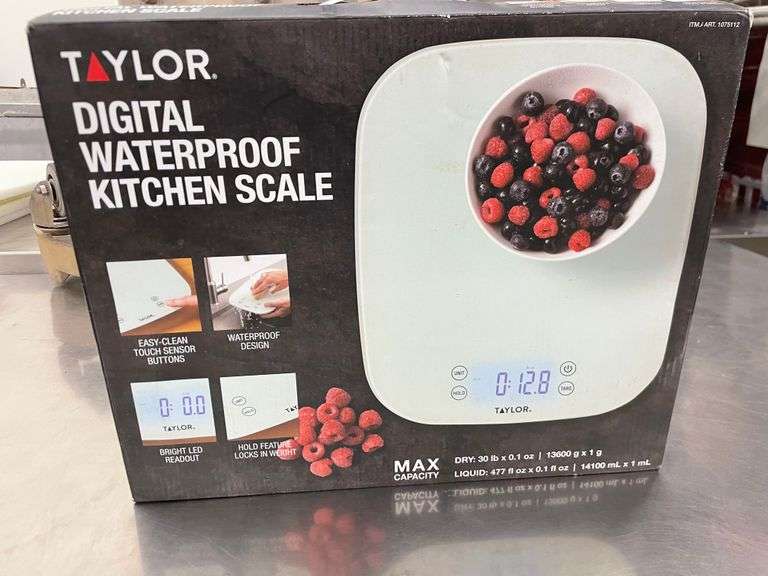 Taylor Digital Waterproof Kitchen Scale - Sierra Auction Management Inc