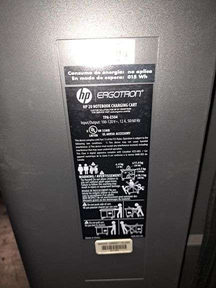 HP Ergotron Laptop Charging Cart - Sierra Auction Management Inc