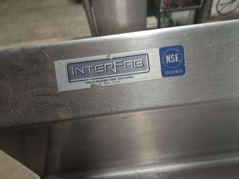 Interfab Stainless Steel 2-sink Table with Salvajor Food Waste Disposer ...