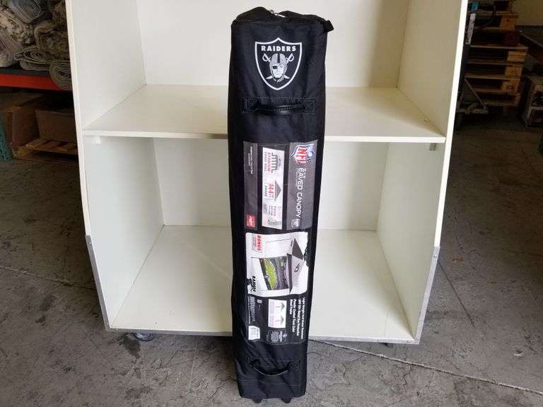 NFL Raiders 12ft x 12ft Eaved Canopy w/ Stadium Shade Wall - Sierra ...