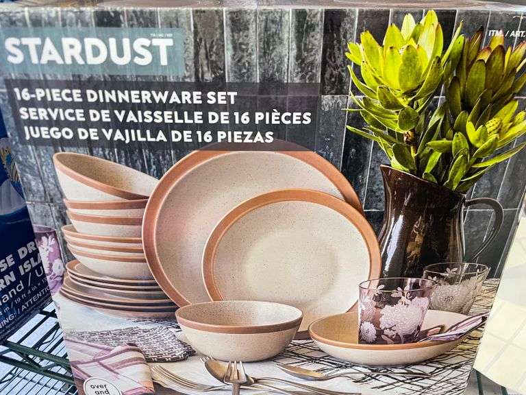 16pc Stardust Dinnerware Set - Sierra Auction Management Inc