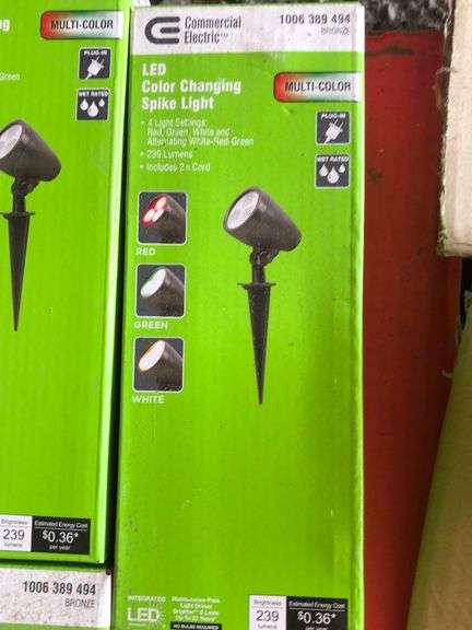 (7PC)Commercial Electric LED Color Changing Spike Lights - Sierra ...