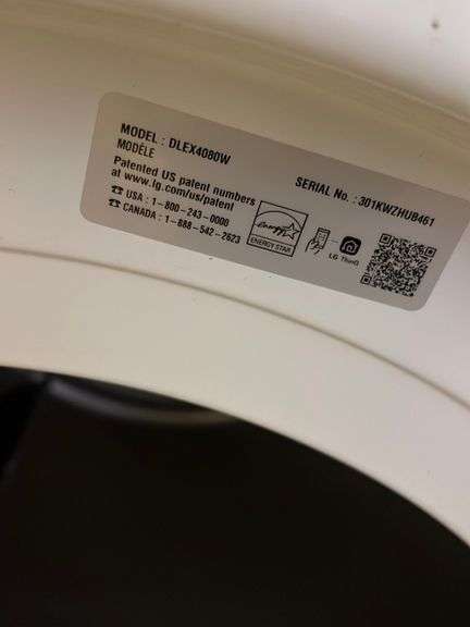 (2PC) LG 4.5 Cu. Ft. White Front Load Washer Model #: WM3600HWA and ...