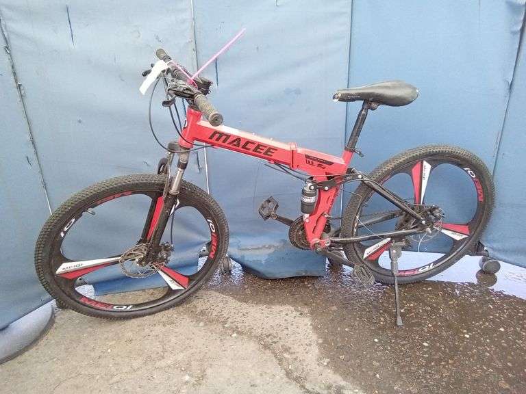 Red Macee Foldable Mountain Bike - Sierra Auction Management Inc